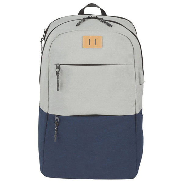 48-Hour Leed's Navy/Grey NBN Linden 15 Inch Laptop Backpack