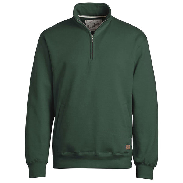 Landway Men's Forest Green Rockridge 1/2 Zip Cotton Sweatshirt