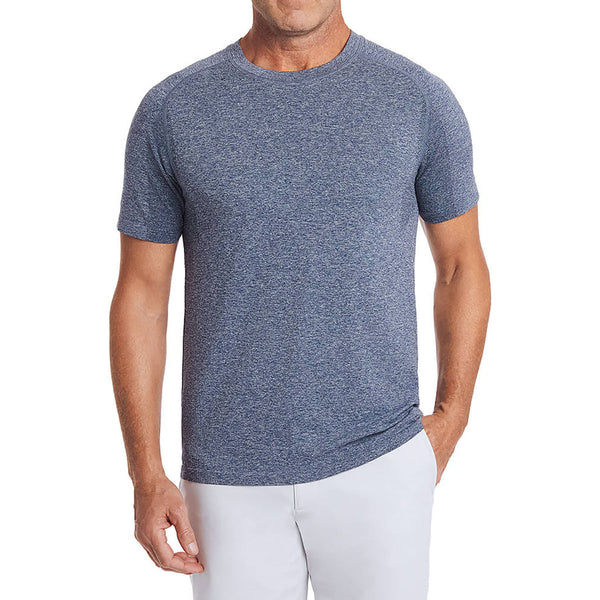 Holderness & Bourne Men's Heathered Navy The Pickett Performance T-Shi
