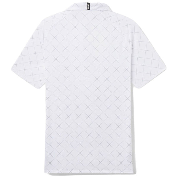 UNRL Men's White-Grey Precision Polo