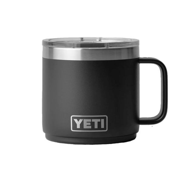 Quick Ship Custom YETI Black Rambler 14 oz Mug | Quick Ship YETI Mugs