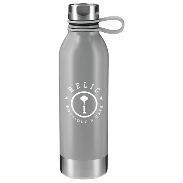 Bullet Grey Perth Single-Walled Stainless Steel 25oz Sports Water Bott