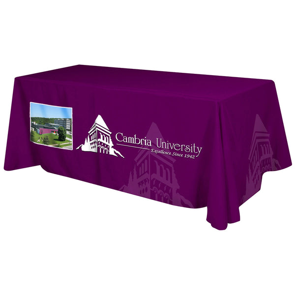 Beacon All Over Full Color Dye Sub Table Cover - flat poly 4-sided, fi