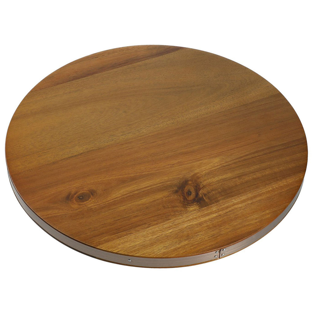 Leed's Wood Graze 14" Spinning Charcuterie Board