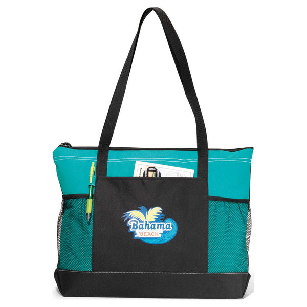 Gemline Turquoise Select Zippered Tote