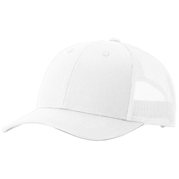 Richardson White Mesh Back Solid Low Pro Trucker Hat
