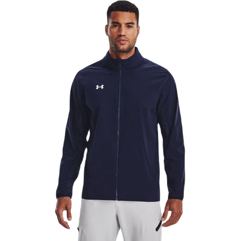 Under Armour Men's Midnight Navy/White Squad 3.0 Warm-Up Full Zip Jack