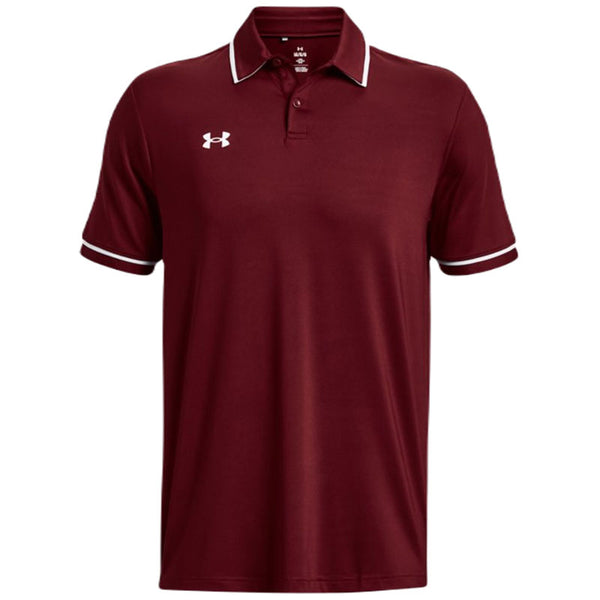 Under Armour Men's Cardinal/White Team Tipped Polo