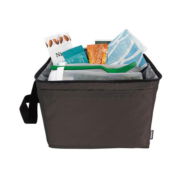 Koozie Grey Six-Pack Kooler with Salad Cup Combo