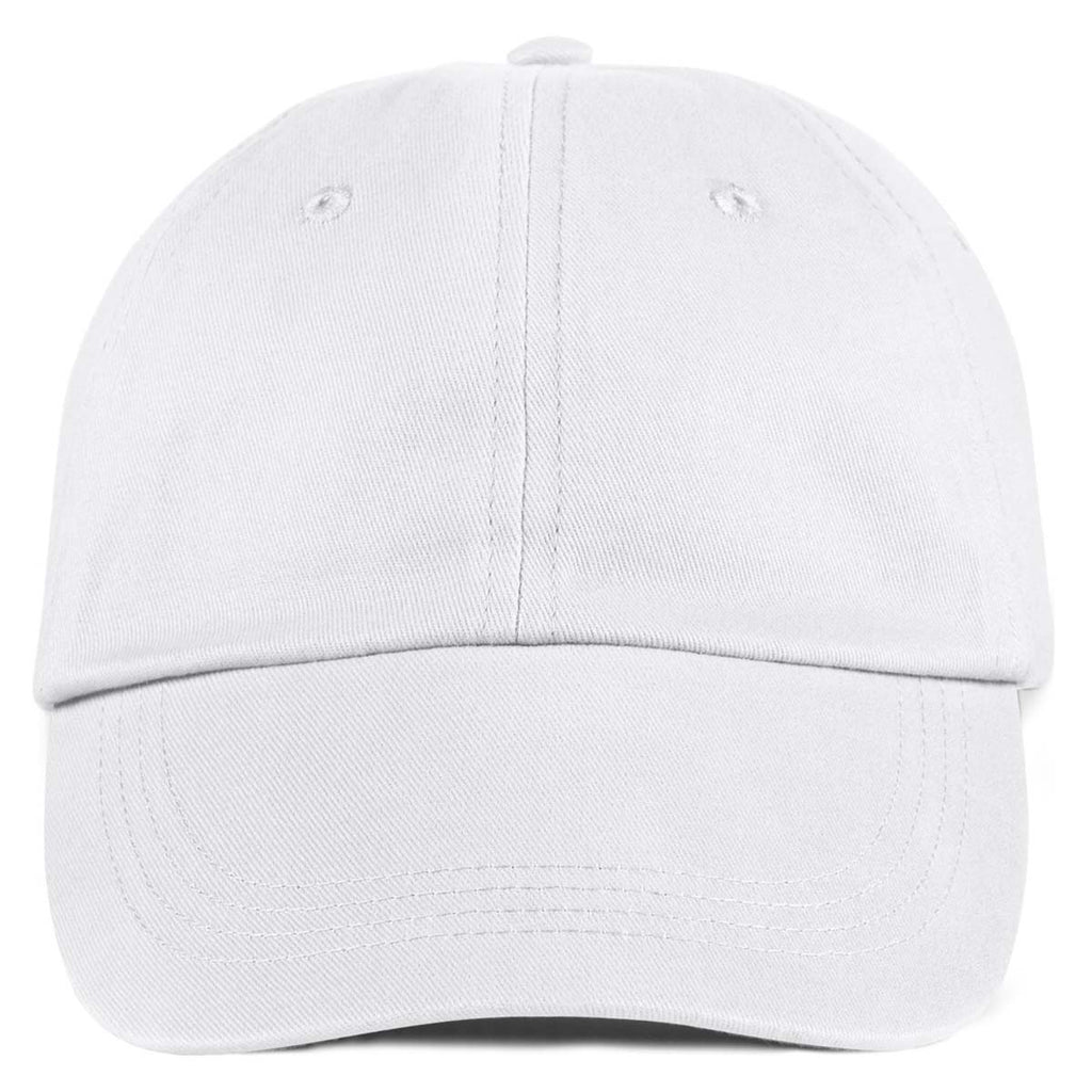 Anvil White 6-Panel Brushed Twill Cap