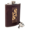 Coleman Leather Covered Tailgater Silver Flask
