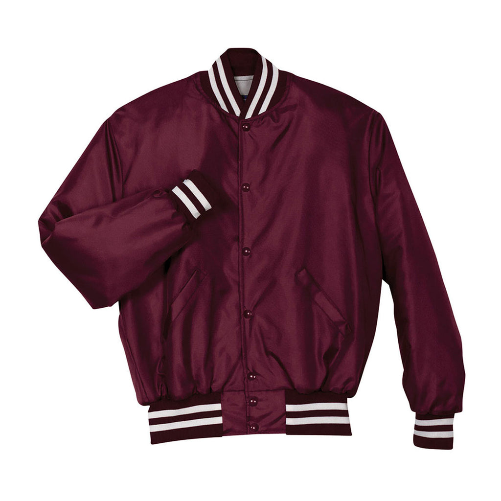 Holloway Men's Maroon/White Full Zip Heritage Jacket