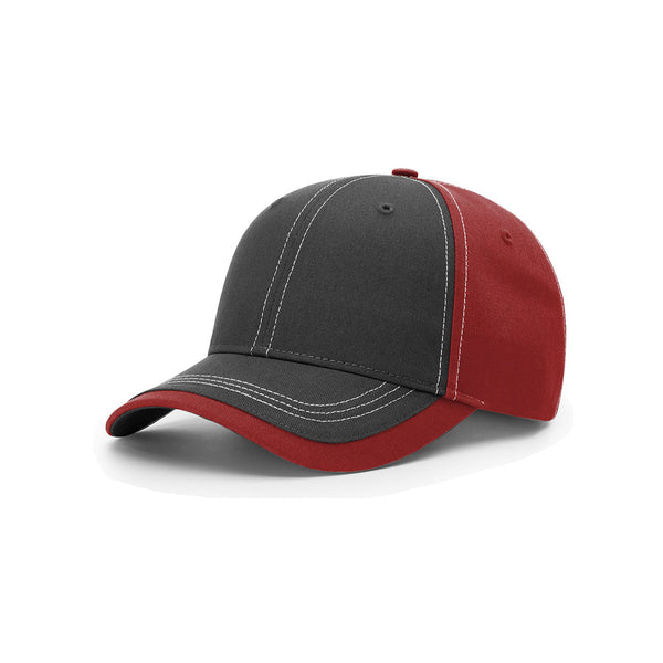 Richardson Cardinal Sideline Charcoal Front with Contrasting Stitching