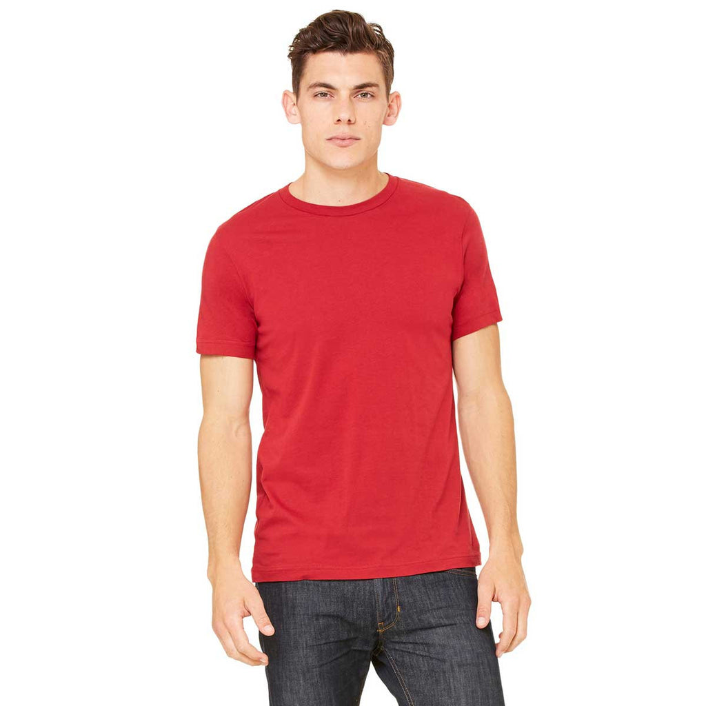 Bella + Canvas Unisex Canvas Red Made in the USA Jersey Short-Sleeve T