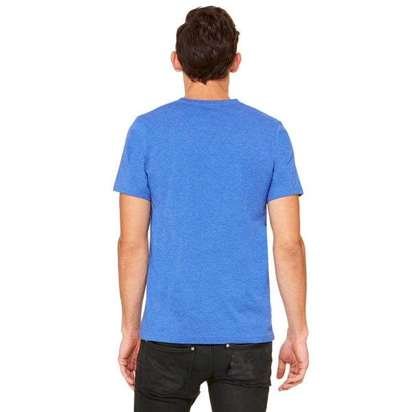 Bella + Canvas Unisex Heather True Royal Jersey Short-Sleeve V-Neck T-