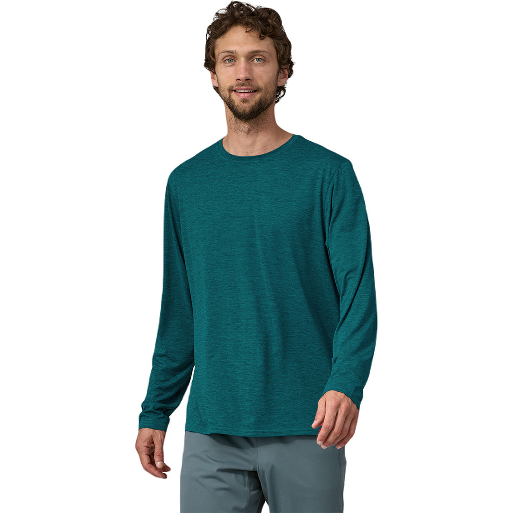Patagonia Men's Belay Blue - Dark Belay Blue X-Dye Long-Sleeved Capile
