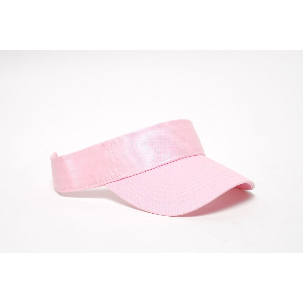 Pacific Headwear Pink Adjustable Woven Cotton Visor