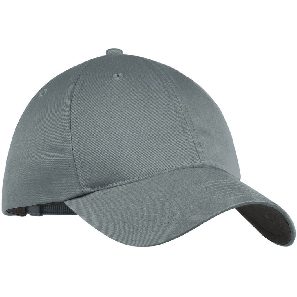 Logo-Embroidered Nike Dark Grey Unstructured Twill Cap | Custom Hats
