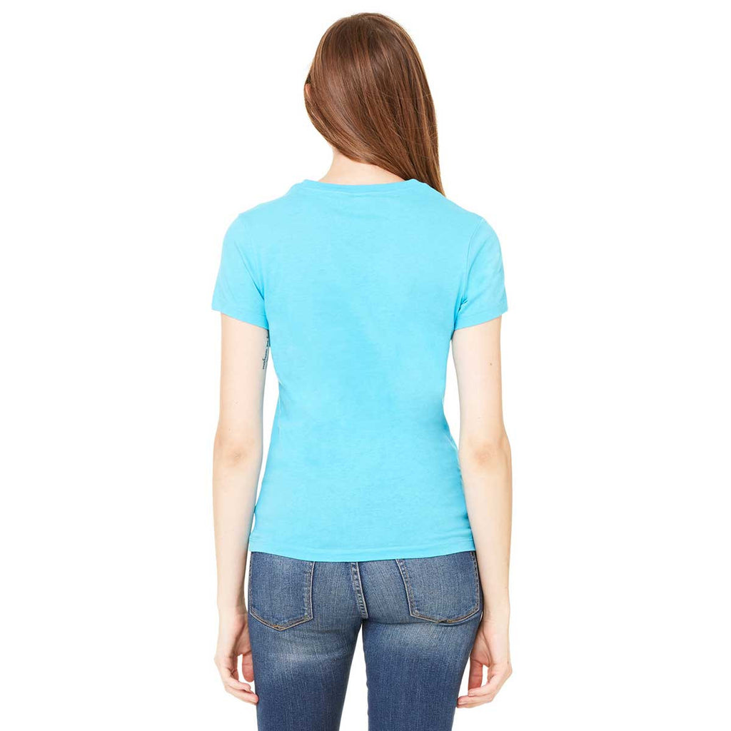 Bella + Canvas Women's Turquoise Jersey Short-Sleeve T-Shirt