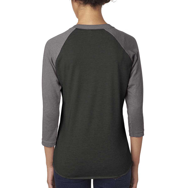Next Level Unisex Premium Heather/Vintage Black Triblend 3/4-Sleeve Ra