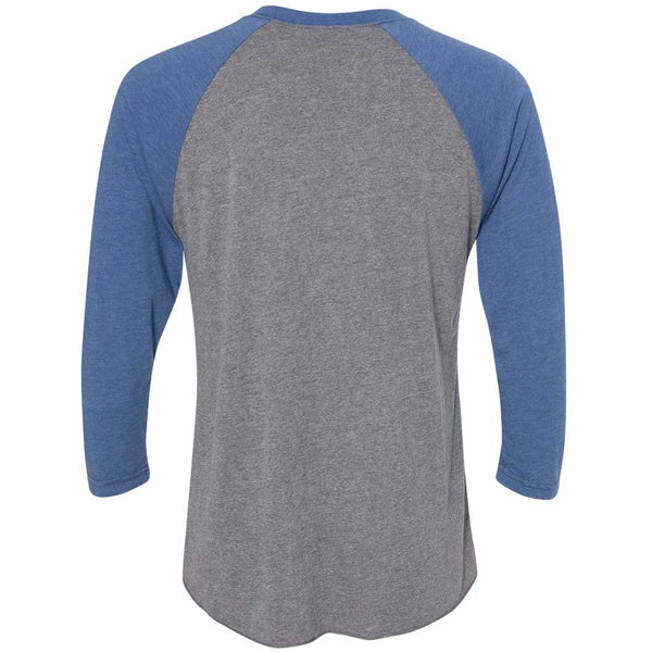 Next Level Unisex Vintage Royal/Premium Heather Triblend 3/4-Sleeve Ra
