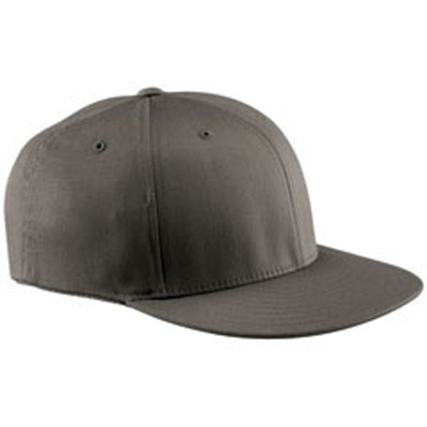 Flexfit Dark Grey Wooly Twill Pro Baseball On-Field Shape Cap with Fla