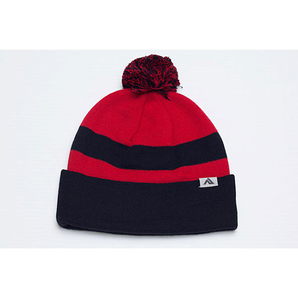 Pacific Headwear Navy/Red/Navy Loose Fit Pom-Pom Beanie