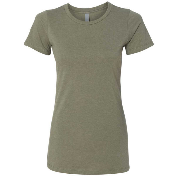 Next Level Women's Light Olive CVC Crew Tee