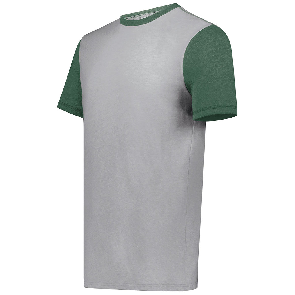 Augusta Sportswear Men's Grey Heather/Dark Green Heather Gameday Vinta