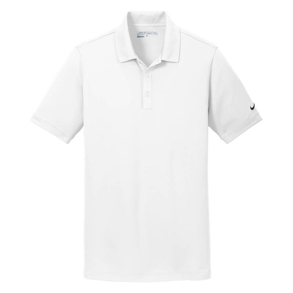 Nike Golf Men's White Dri-FIT Solid Icon Pique Polo