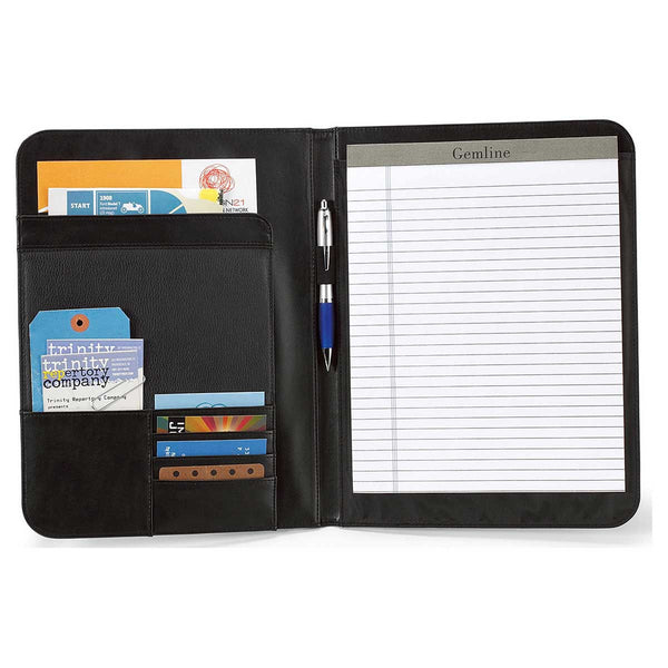 Gemline Black Cityscape Leather Writing Pad