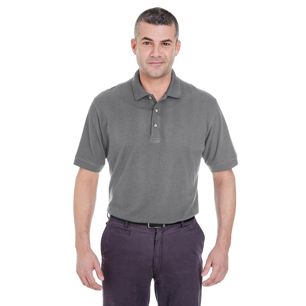 Embroidered UltraClub Men's Graphite Classic Pique Polo | Branded Polo