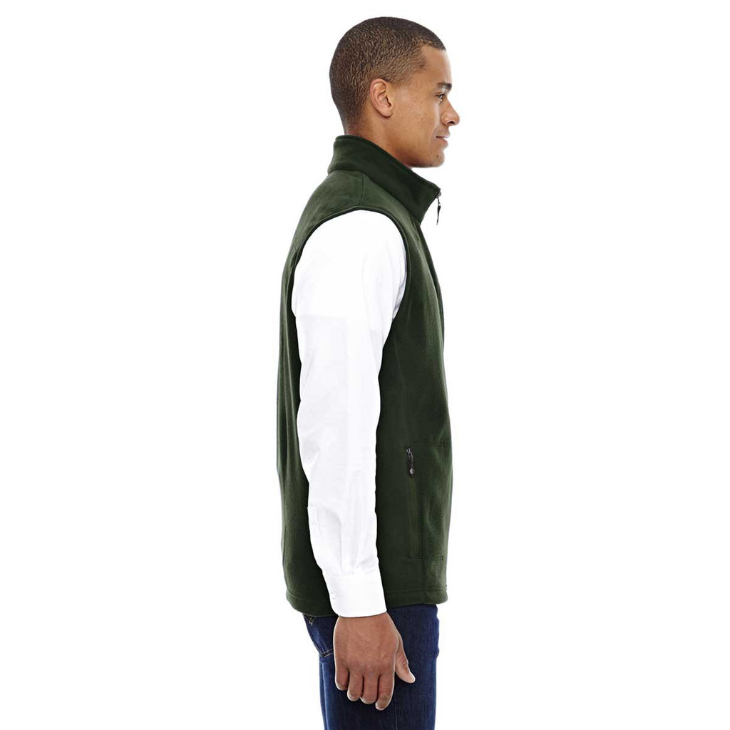 North End Men's Forest Green Voyage Fleece Vest