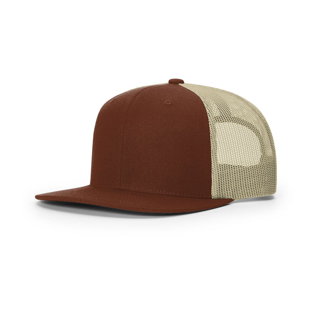 Richardson Brown/Khaki Street Classic Wool Trucker Snapback Cap