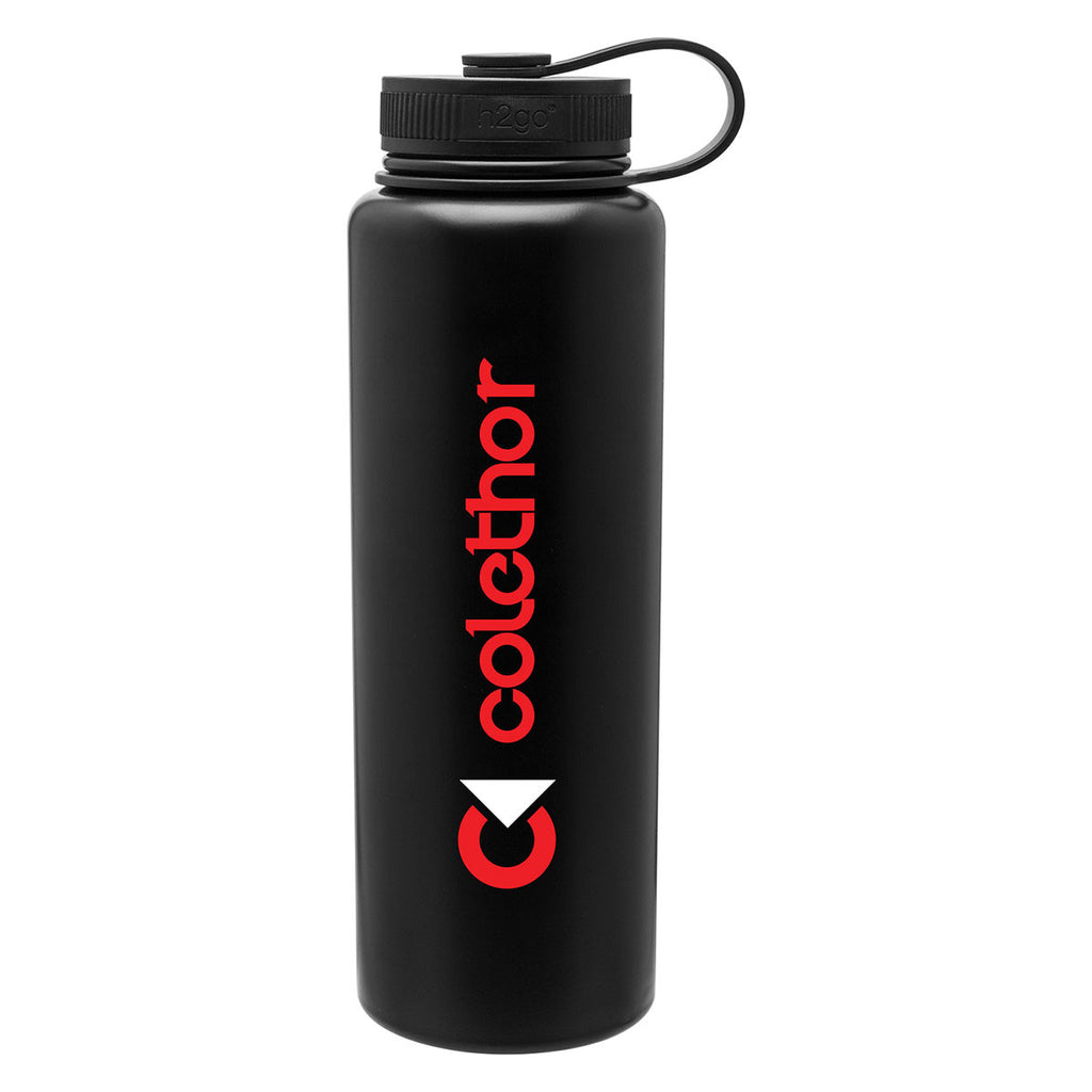 H2Go Matte Black Venture Stainless Steel Bottle 40oz