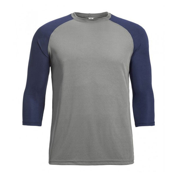 Expert Men's Steel/Navy 3/4 Raglan Sleeve Outfitter Crew