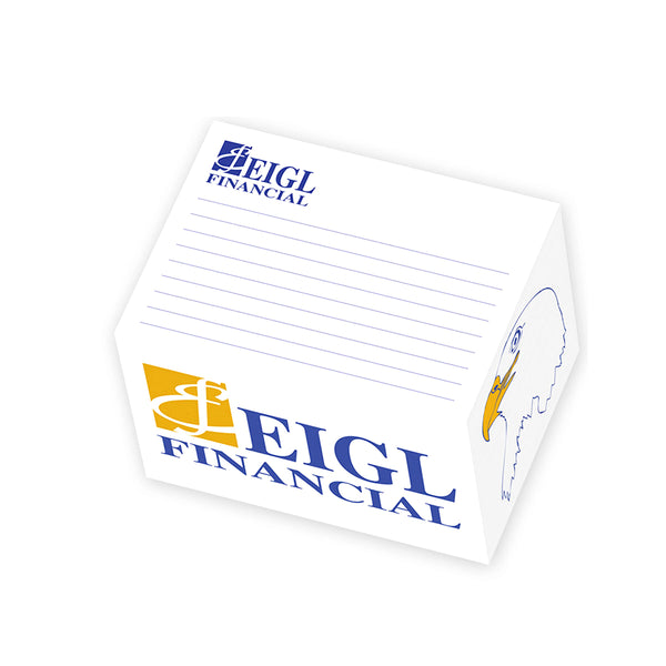 Post-It White Custom Printed Rectangle Notes Cube