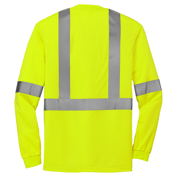 Cornerstone Men's Safety Yellow ANSI 107 Class 2 Long Sleeve Safety T-Shirt
