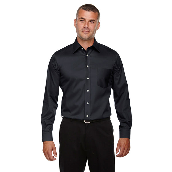 Devon & Jones Men's Navy Tall Crown Collection Solid Stretch Twill