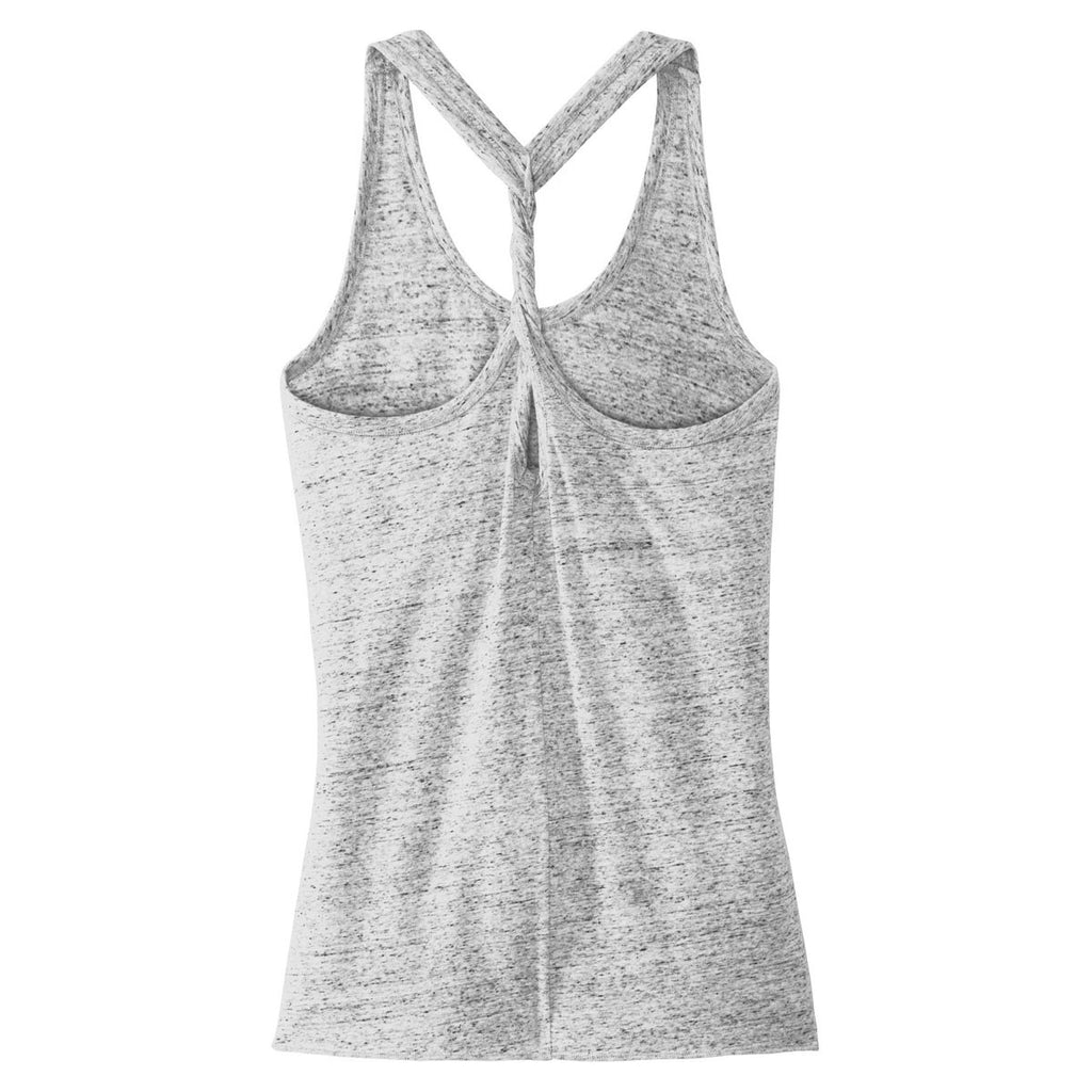 District Women's White/Black Cosmic Cosmic Twist Back Tank