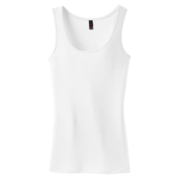 District Women's Bright White 1x1 Rib Tank