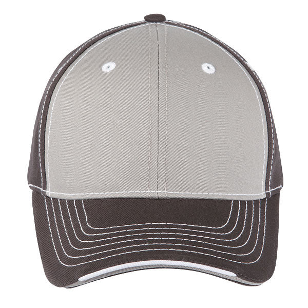 Paramount Apparel Silver/Charcoal Cotton Twill Cap