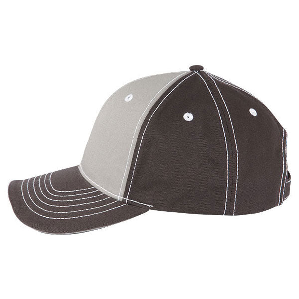 Paramount Apparel Silver/Charcoal Cotton Twill Cap