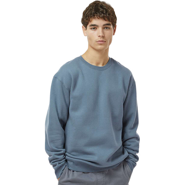 Independent Trading Co. Men's Storm Blue Heavyweight Crewneck Sweatshi