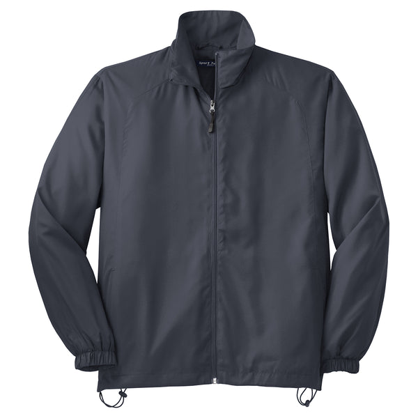 Sport-Tek Men's Graphite Grey Full-Zip Wind Jacket