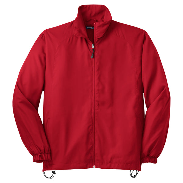 Sport-Tek Men's True Red Full-Zip Wind Jacket