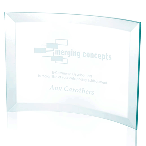 Jaffa Jade Crystal Scroll Large Award