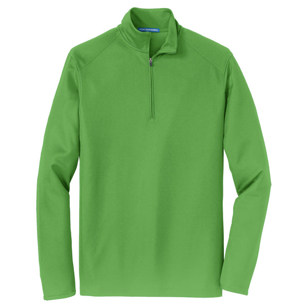 Port Authority Men's Treetop Green Pinpoint Mesh 1/2-Zip