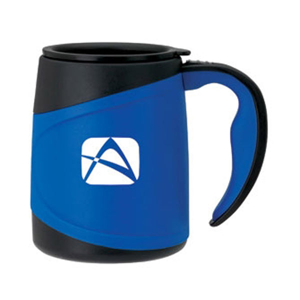 Sovrano Blue Olimpio 15 oz. Microwavable Double Wall Mug