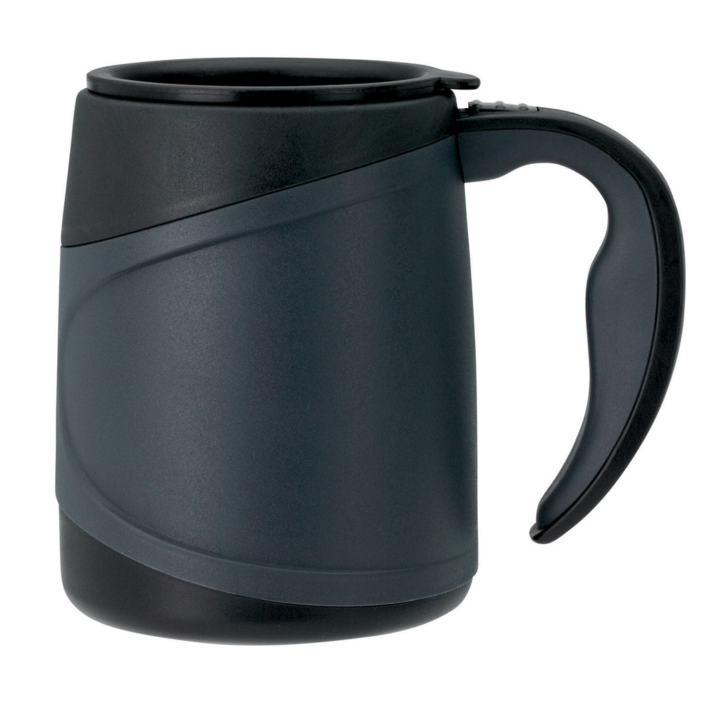 Sovrano Grey Olimpio 15 oz. Microwavable Double Wall Mug